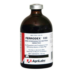 Iron injectable 100mg 100mL vial( Ferrodex) - Alliance Animal Care